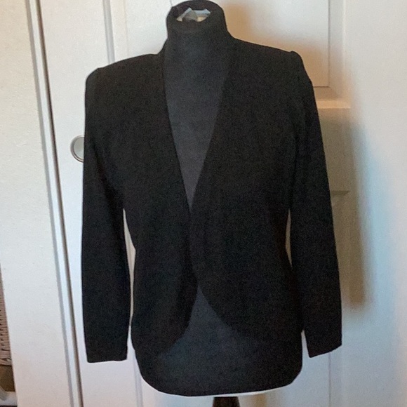 Jackets & Coats | St John Sleek Black Tailored Blazer With Narrow ...